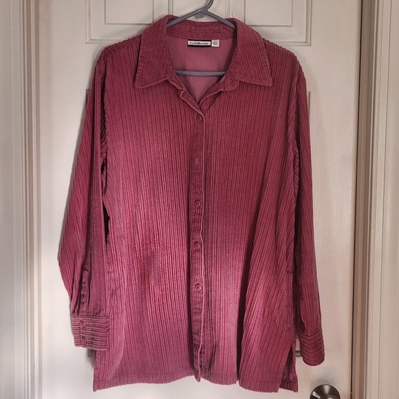 croft & barrow | Jackets & Coats | Croftbarrow Pink Plum Corduroy ...
